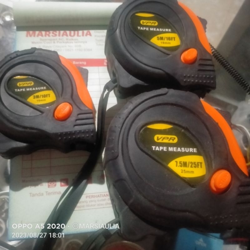 Jual METERAN 3M 5M atau 7.5M GLACIO / VPR tape measure meteran bangunan ...