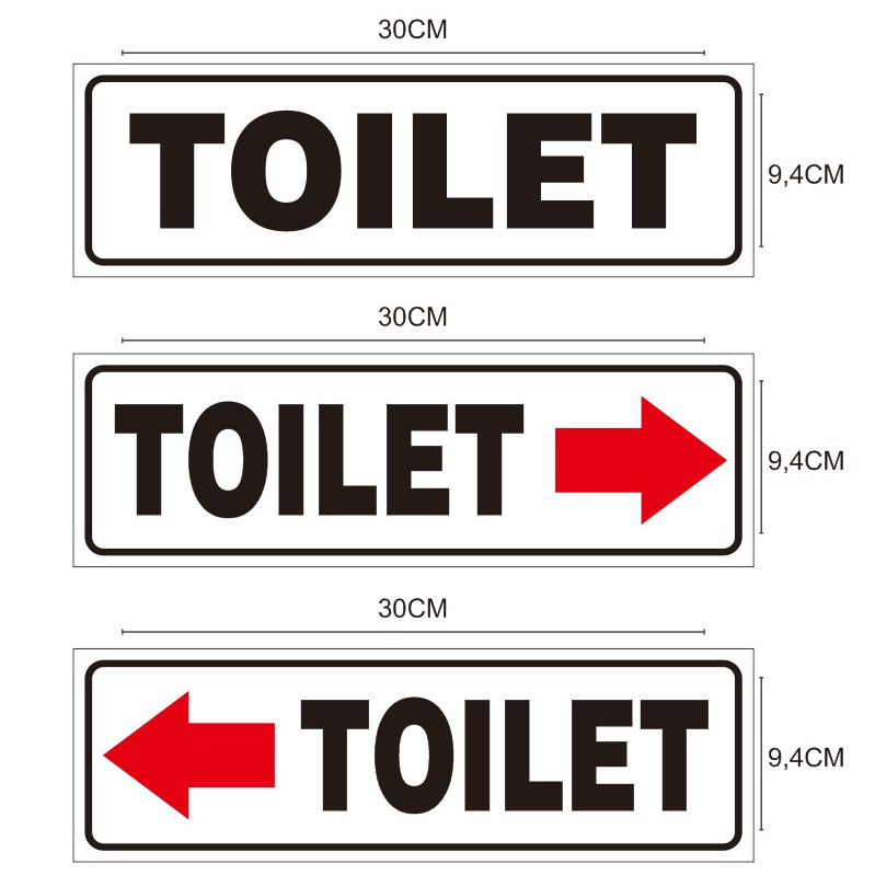 Jual 0616 Stiker sign toilet waterproof - stiker arah toilet - stiker ...