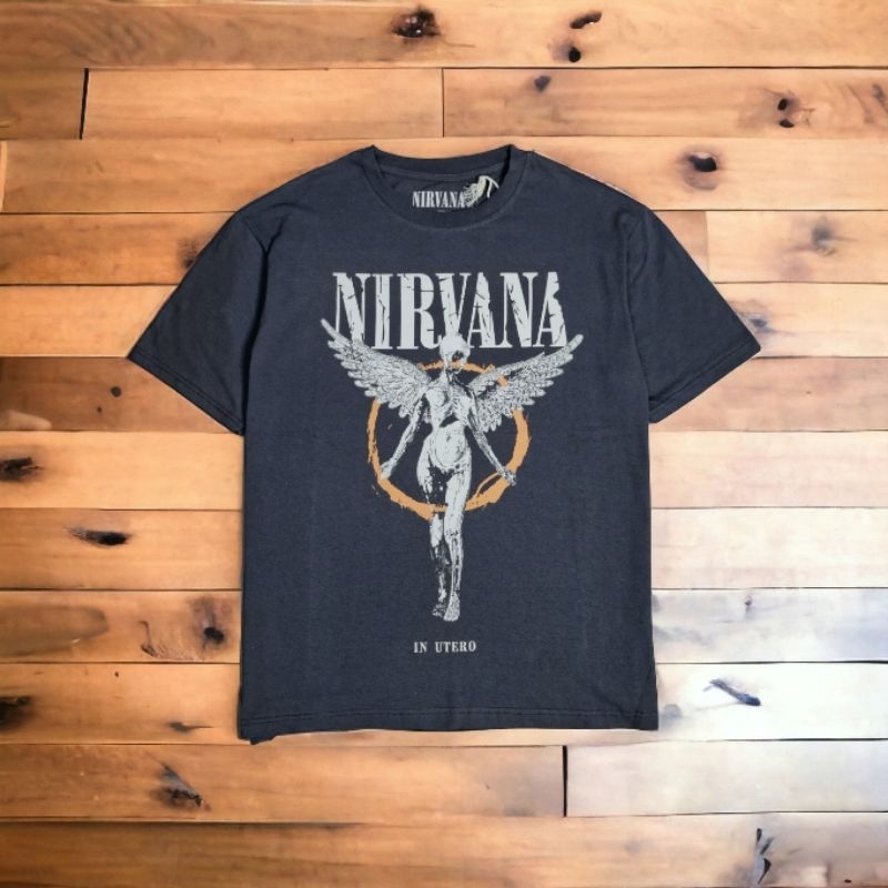 Jual Pull Bear x Nirvana Licensed Graphic Printed T-Shirt | Shopee Indonesia