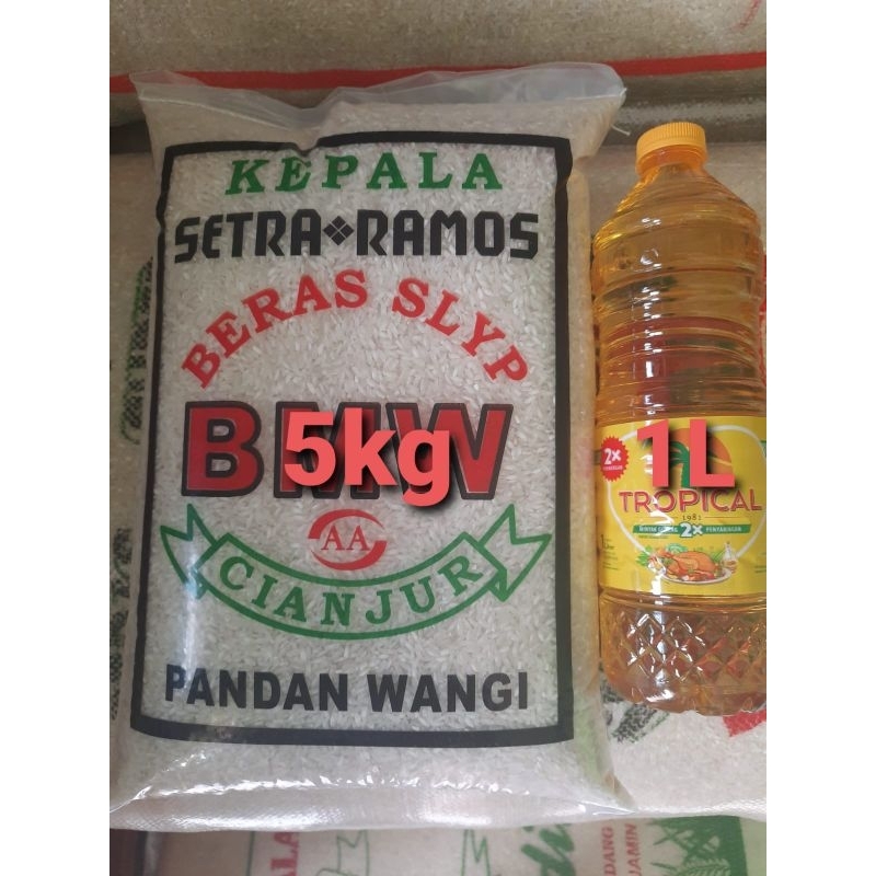 Jual PAKET HEMAT BERAS 5KG + MINYAK 1LITER ( PAKET MURAH ) | Shopee ...