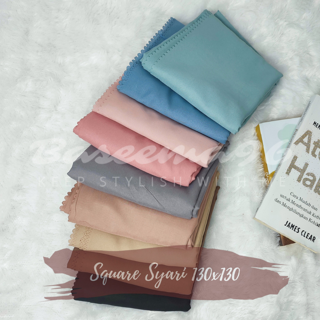Jual Jilbab Polos Segi Empat Voal Miracle Laser Cut Jumbo 130x130 / Jilbab syar'i /Jilbab Syar'i ...
