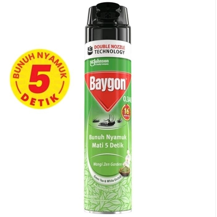 Jual Baygon aerosol anti nyamuk green tea and white orchid zen garden ...