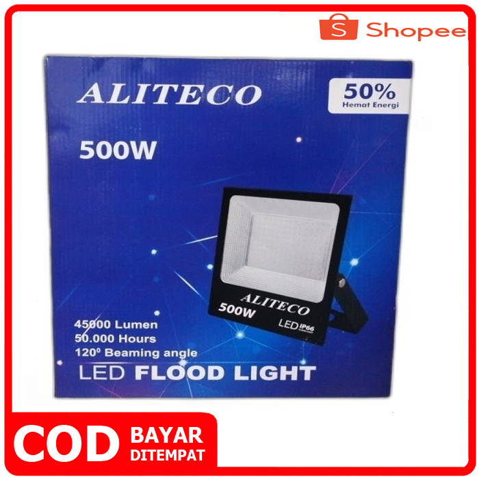 Jual Kap Lampu Sorot LED ALITECO 500 Watt / Kap Lampu Tembak 500 Watt IP 66 | Shopee Indonesia