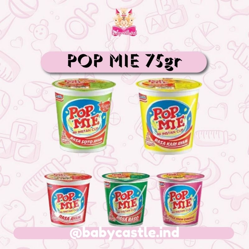 Jual [BABYCASTLE] SATUAN 75gr !!! Pop Mie Instant Cup Indomie Rasa Ayam ...