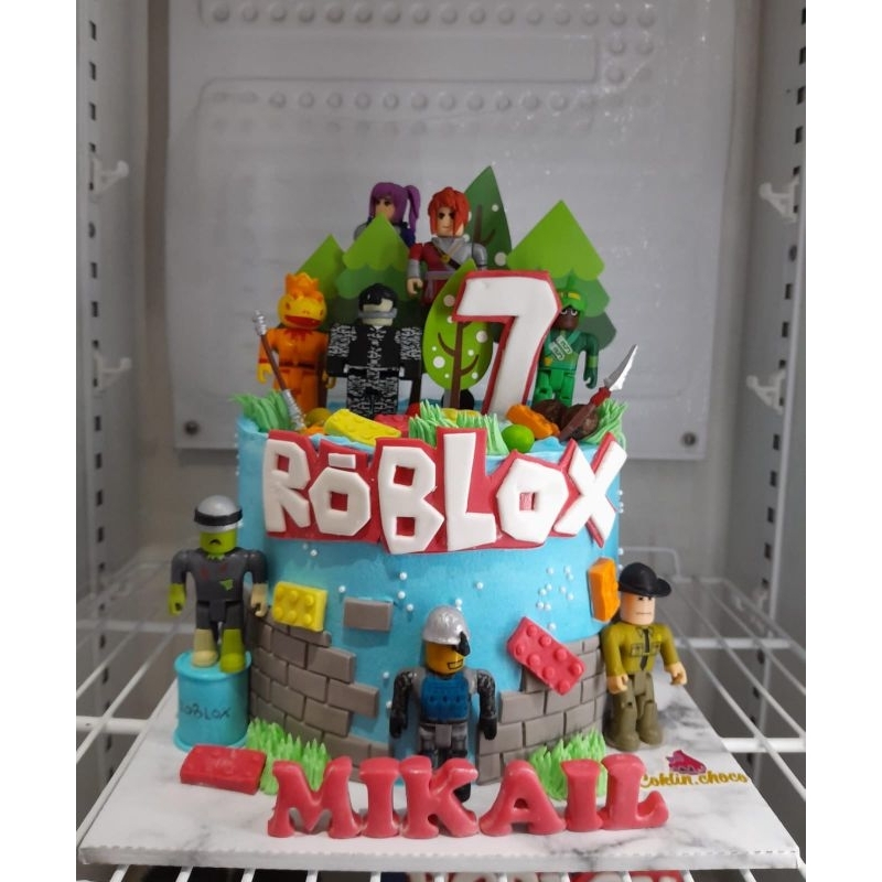 Jual kue ulang tahun karakter roblox/cake birthday roblox | Shopee ...
