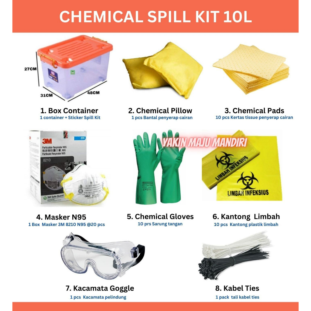 Jual Spill Kit Rumah Sakit / Chemical Spill Kit 10 Liter | Shopee Indonesia