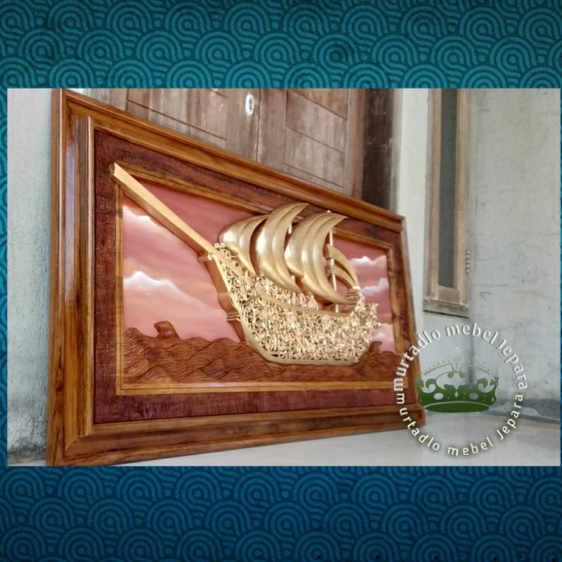 Jual kaligrafi ukir kayu jati perahu layar (ayat Qursy) | Shopee Indonesia