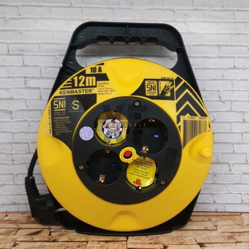 Jual Kabel rol 12 meter 4 Lubang / Kabel roll 12M Kenmaster | Shopee ...