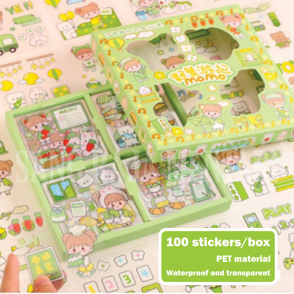 Jual Stiker MOMO NEW NONO Dapat Box isi 100 Lembar | Waterproof Sticker ...