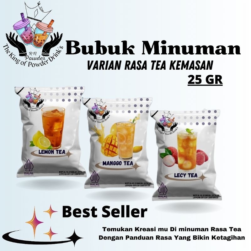 Jual Bubuk Minuman Rasa Tea Minuman Kemasan 25 Gram Varian Rasa Tea ...