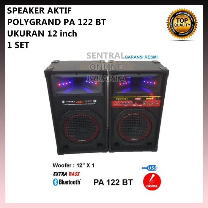 Jual SPEAKER AKTIF POLYGRAND PA- 122 BT PA122 USB BLUETOOTH REMOTE | Shopee Indonesia