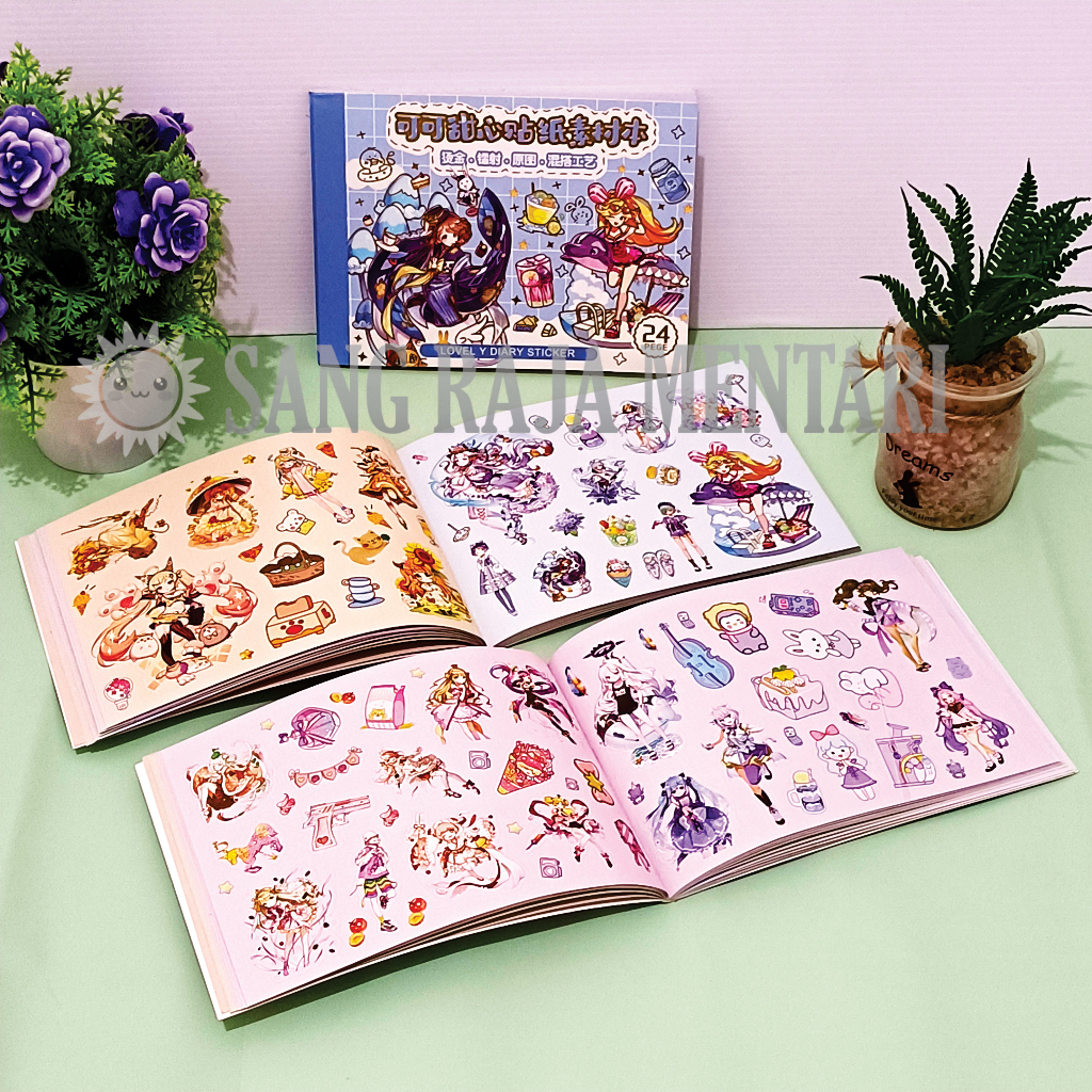 Jual Buku Stiker DIY Momo | Mixue | Anime | Book Sticker Scrapbook ...