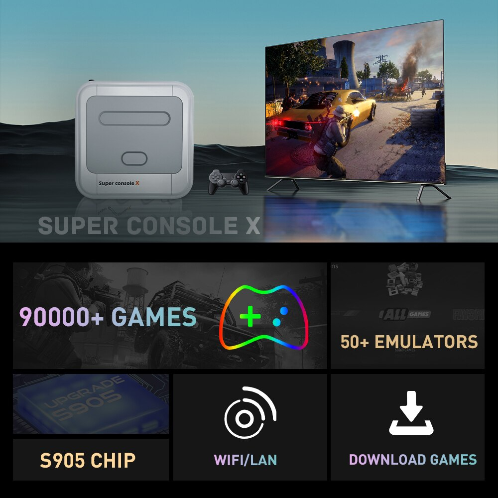 Jual Super Console X 64GB - Retro Game Console Built-in 50000 Games ...