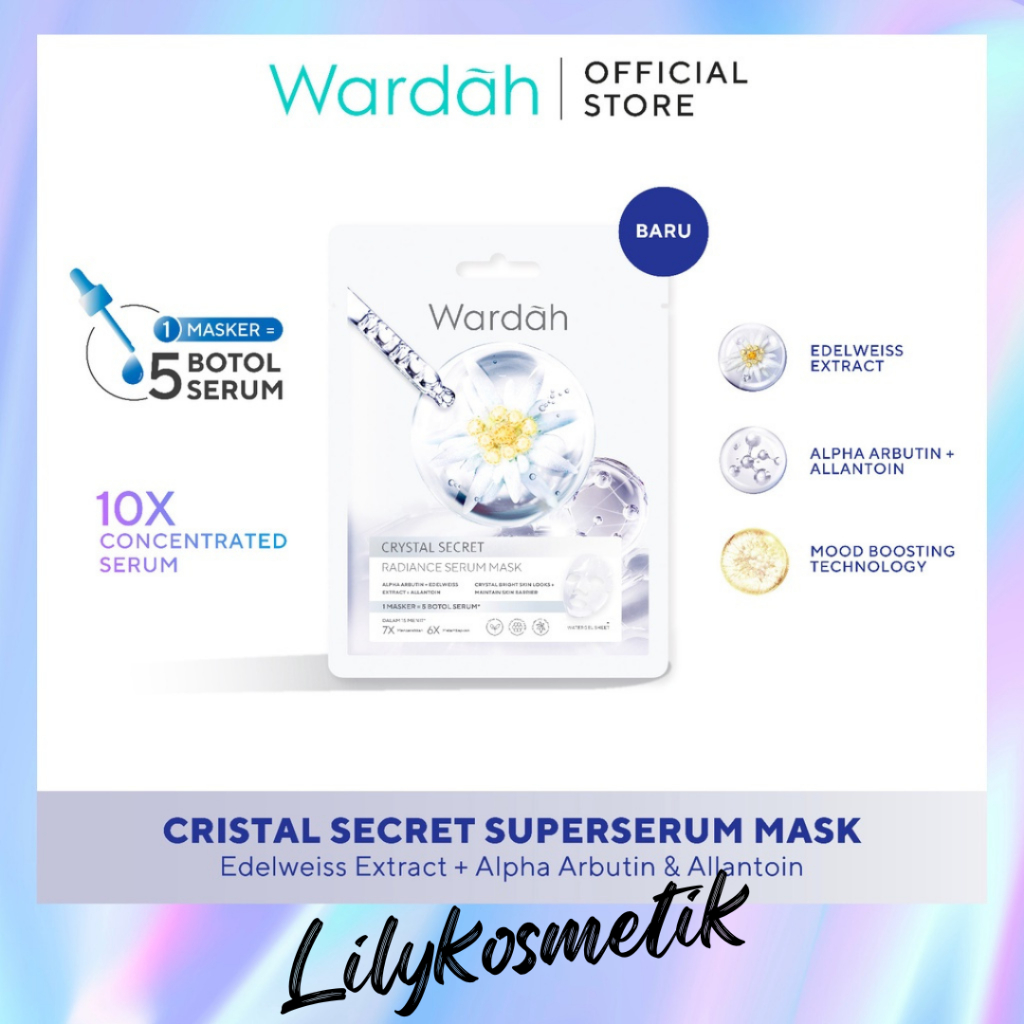 Jual Wardah Crystal Secret Radiance Serum Mask 20 ml - Sheet mask ...