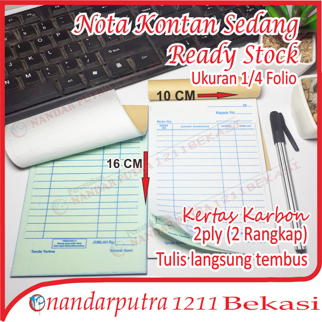 Jual NOTA KONTAN NCR 1/4 Folio 2 RANGKAP | Shopee Indonesia