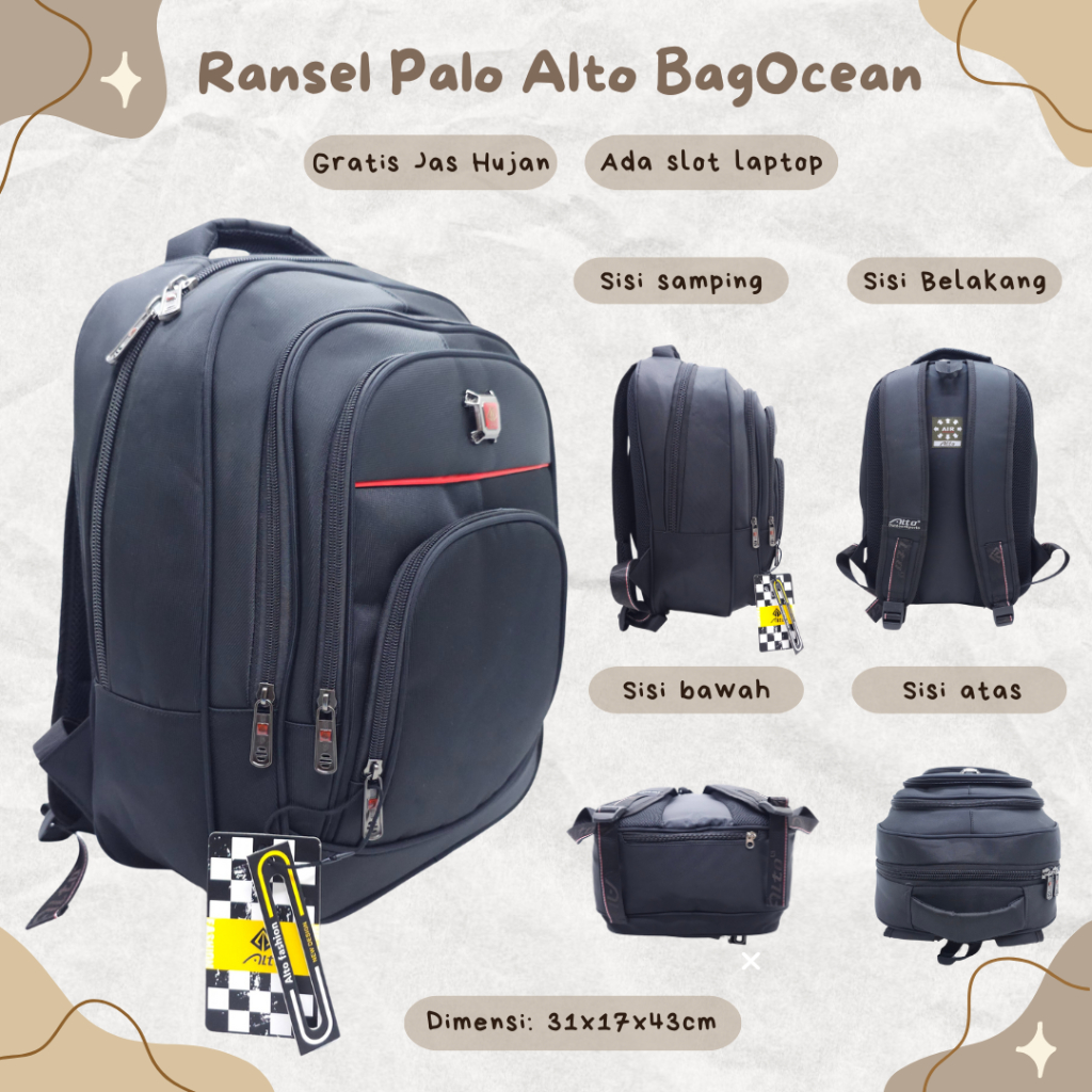 Jual TAS PALO ALTO 17 INCH 4 RUANG KUAT AWET PREMIUM ORIGINAL / TAS ...