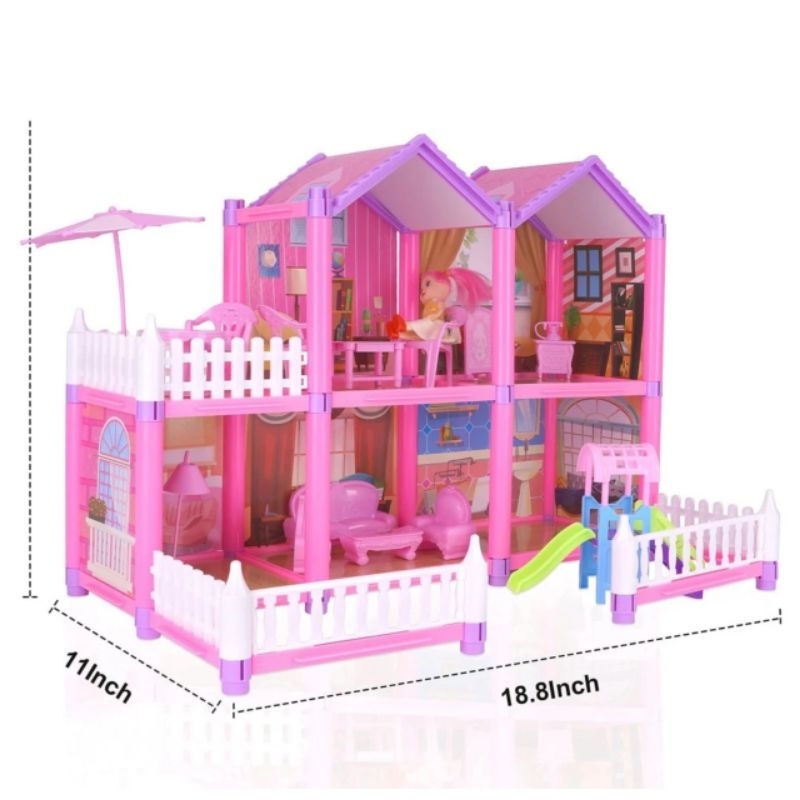 Jual MAINAN RUMAH RUMAHAN BONEKA BERBI DREAM HOUSE BESAR SS1328 ...