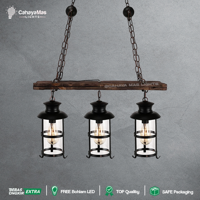 Jual Lampu Hias Gantung Industrial Vintage Rustic Retro Antik Hitam ...