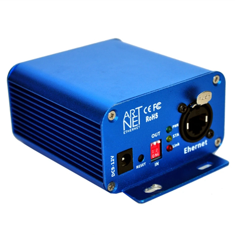 Jual Artnet Dmx / Ethernet Node Lighting 2 Port 1024 Channel Dmx512 Controller Stage Lighting ...