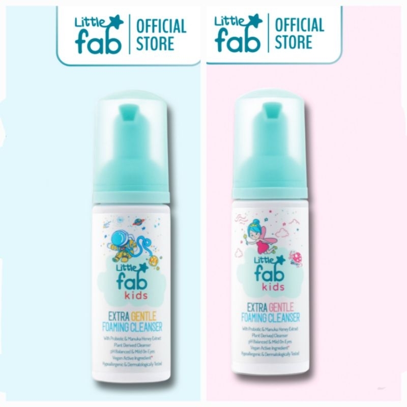 Jual Little Fab Kids Extra Gentle Foaming Cleanser Facial Wash 60ml ...