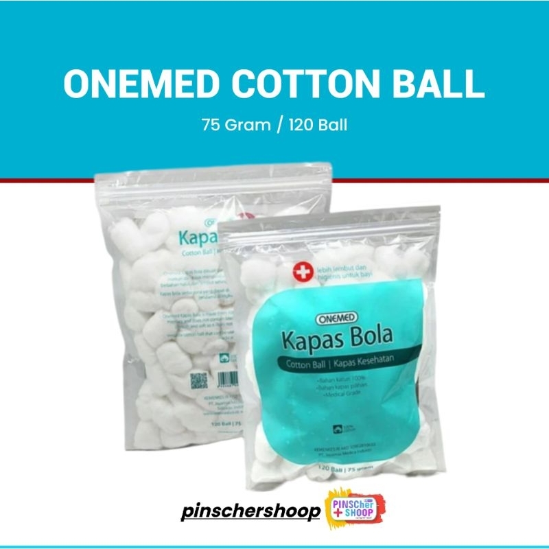 Jual Kapas Bola Onemed 75 Gram Cotton Ball Isi 120 Ball | Shopee Indonesia