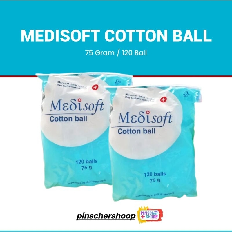 Jual Kapas Bola Medisoft 75 Gram Cotton Ball Isi 120 Pcs | Shopee Indonesia