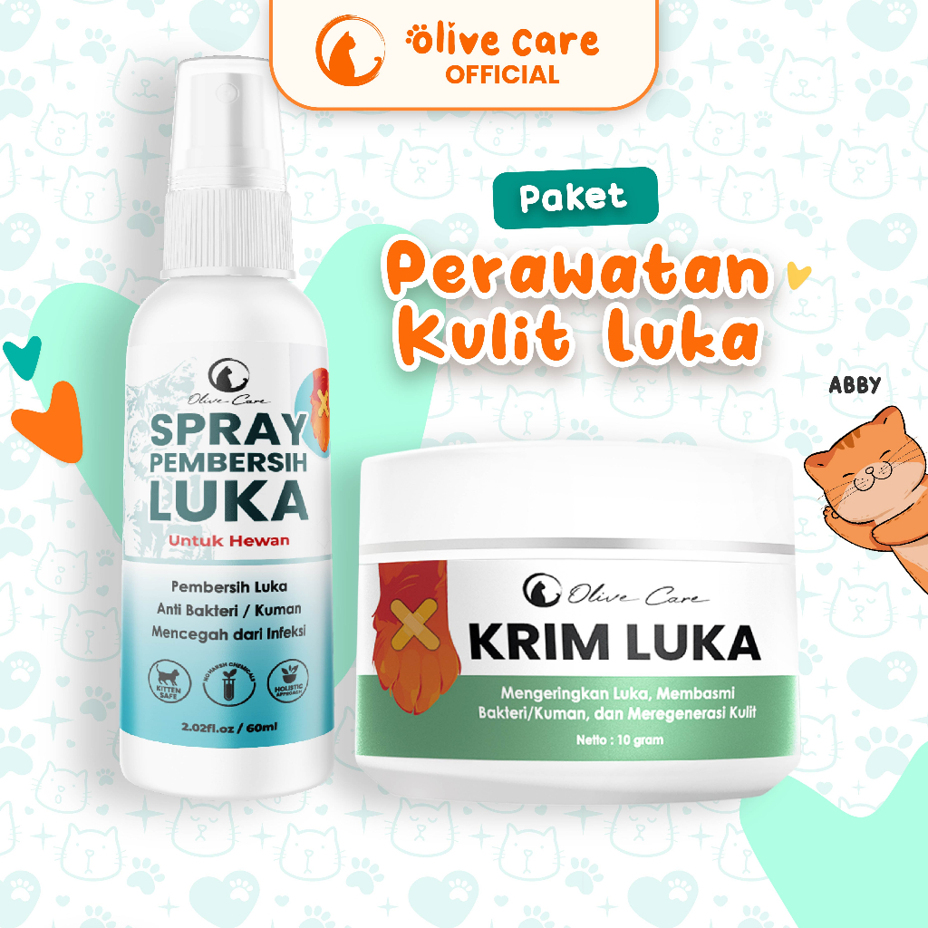 Jual Olive Care Skin Care Kucing Paket PERAWATAN LUKA untuk Kulit Luka ...
