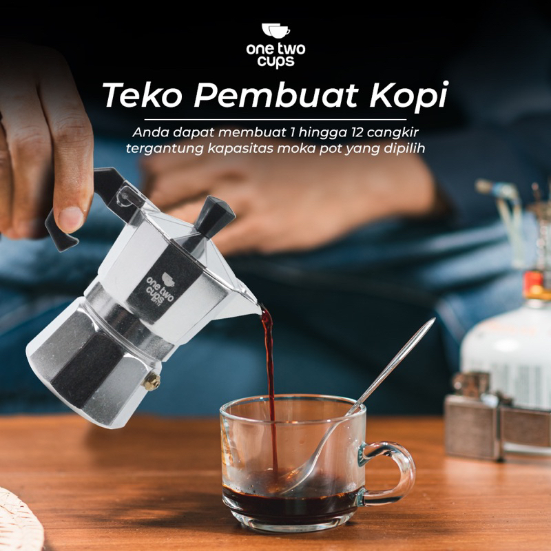 Jual mokapot 50ml mocka pot mockapot singel shot One Two Cups Espresso ...