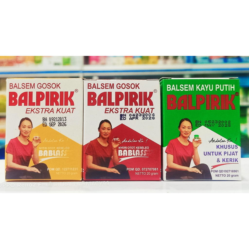 Jual Balsem Gosok 𝐁𝐀𝐋𝐏𝐈𝐑𝐈𝐊 20GR - Balsem Urut, Nyeri Otot dan Keseleo ...