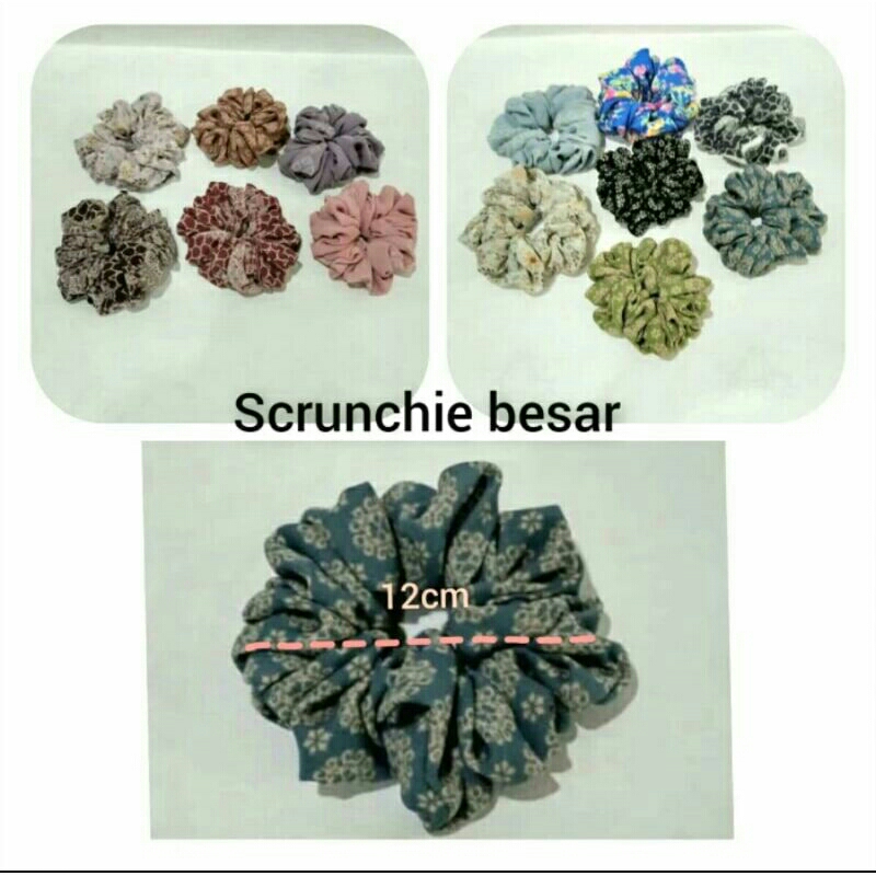 Jual srunchie ikat cepol aksesoris rambut jilbab hijab besar ( harga ...