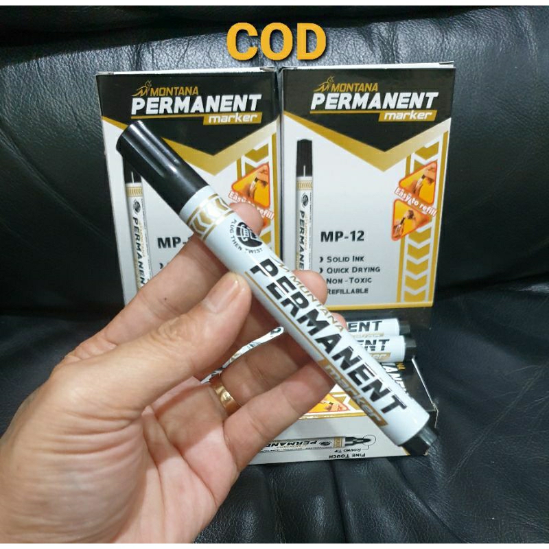 Jual SPIDOL HITAM PERMANEN MONTANA MP12 BISA ISI ULANG | Shopee Indonesia