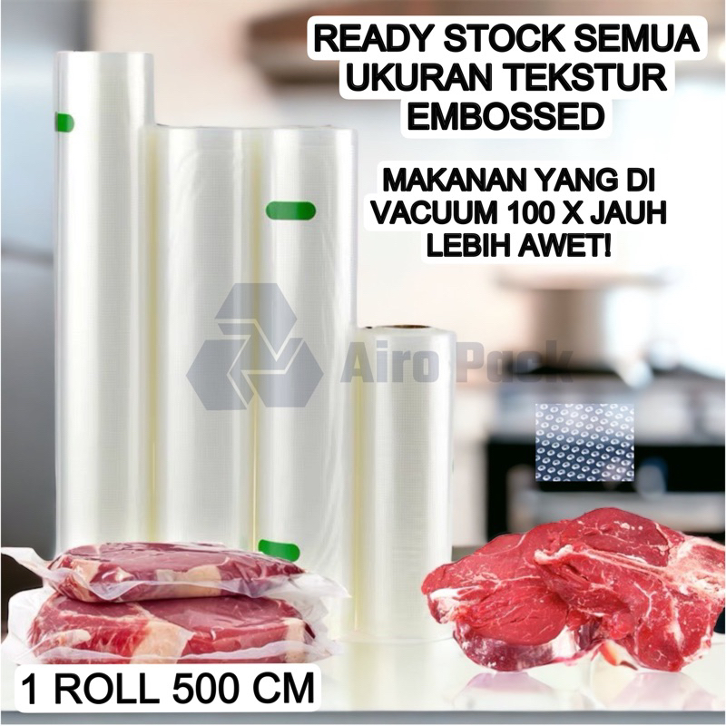 Jual Premium Plastik Vacuum Roll Makanan Tempat Penyimpanan Makanan ...