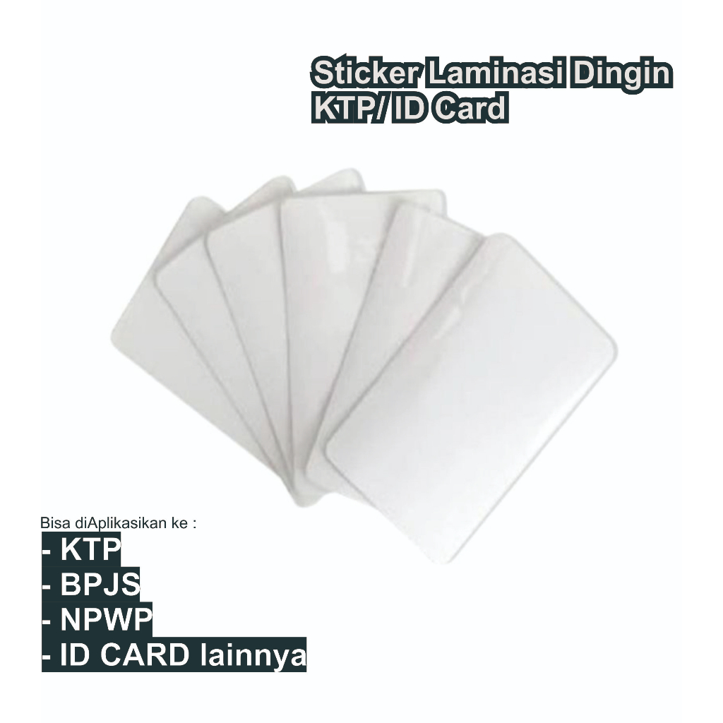 Jual Sticker Laminasi Dingin Glossy Doff KTP dan ID Card 100 Micron ...