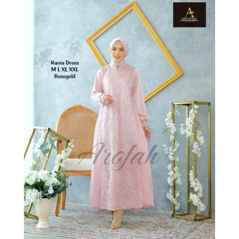 Jual GAMIS RANIA DRESS GAMIS WANITA MODERN GAMIS LEBARAN GAMIS MUSLIMAH ...