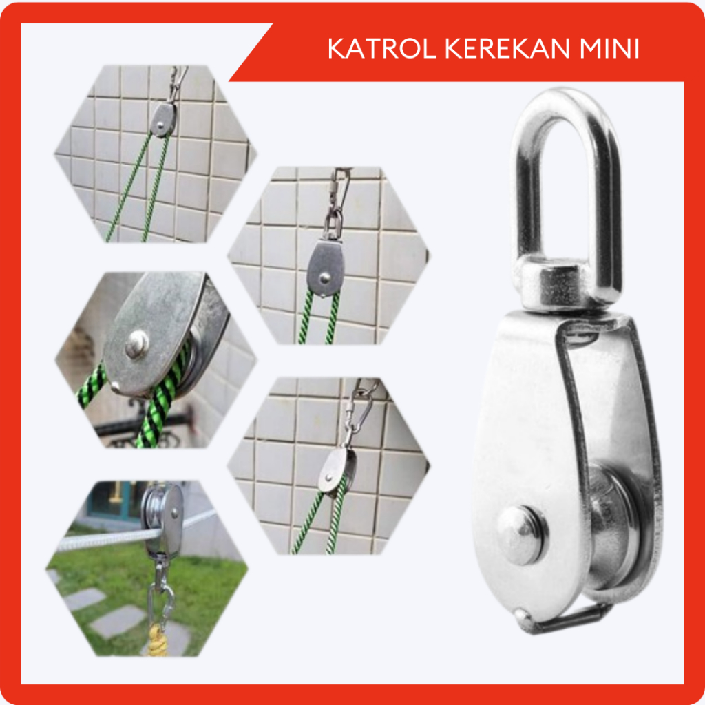 Jual Katrol Angkut Kerekan Mini Serbaguna Swivel Pulley Stainless Steel ...