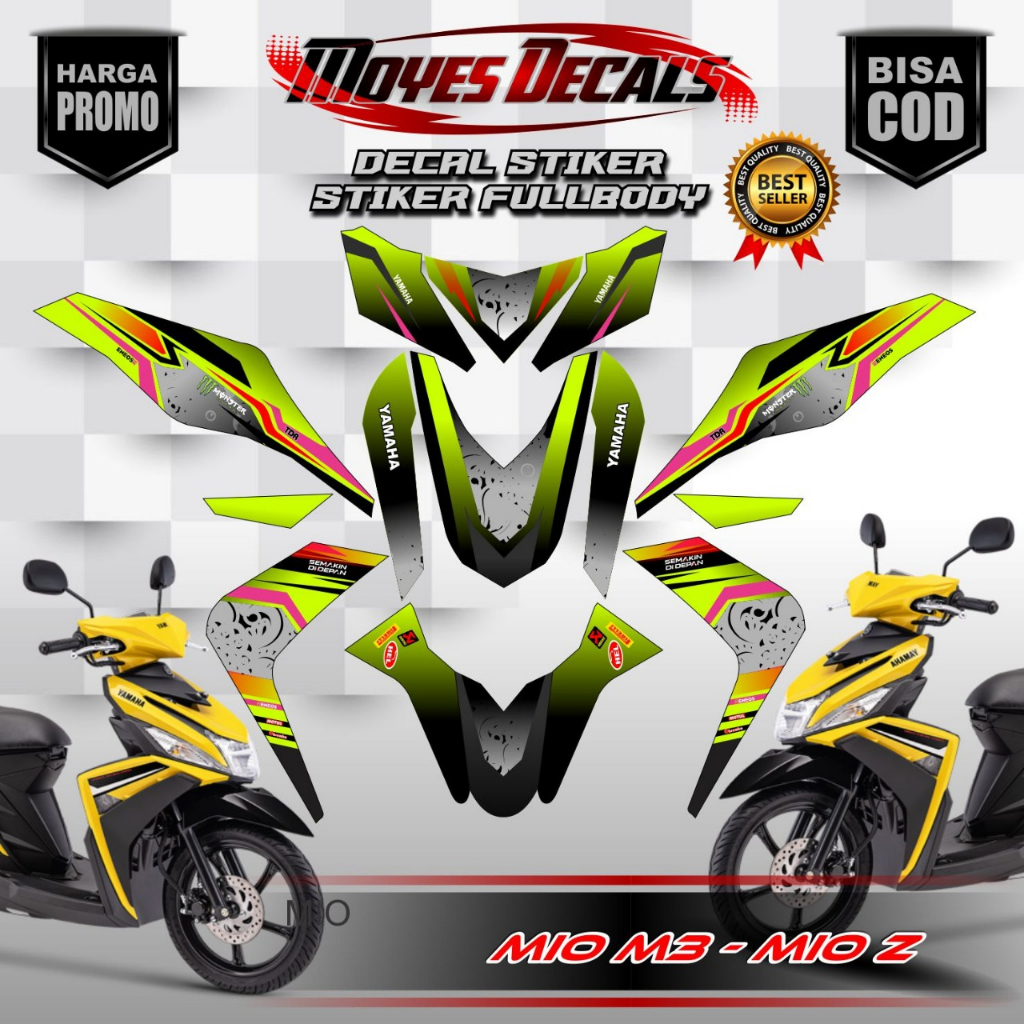 Jual Decal Mio M3/Mio ZFullbody Motor Yamaha Sticker Motif Gradasi 2 ...