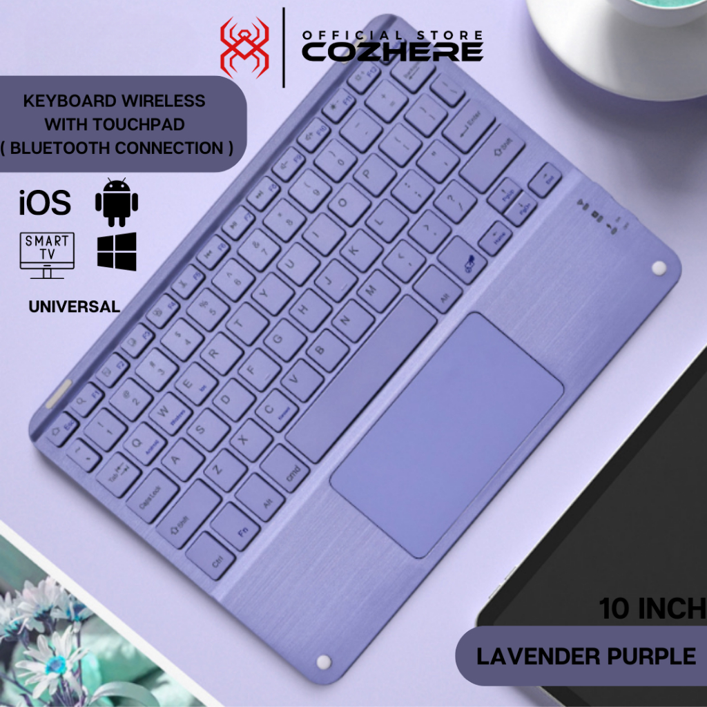 Jual Keyboard Wireless Keyboard Bluetooth Colorful With Touchpad ...