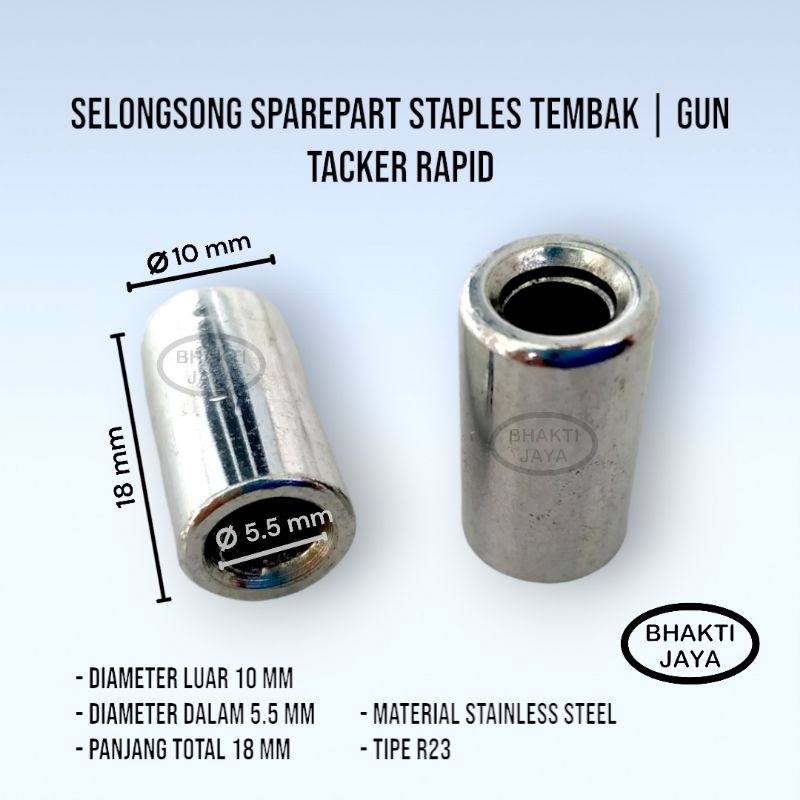 Jual Selongsong Sparepart Staples Tembak | Gun Tacker Rapid | R23 | ⌀10 ...