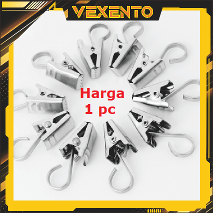 Jual Klip Jepit Gantungan Besi Tirai Jemuran Stainless Steel by Vexento | Shopee Indonesia