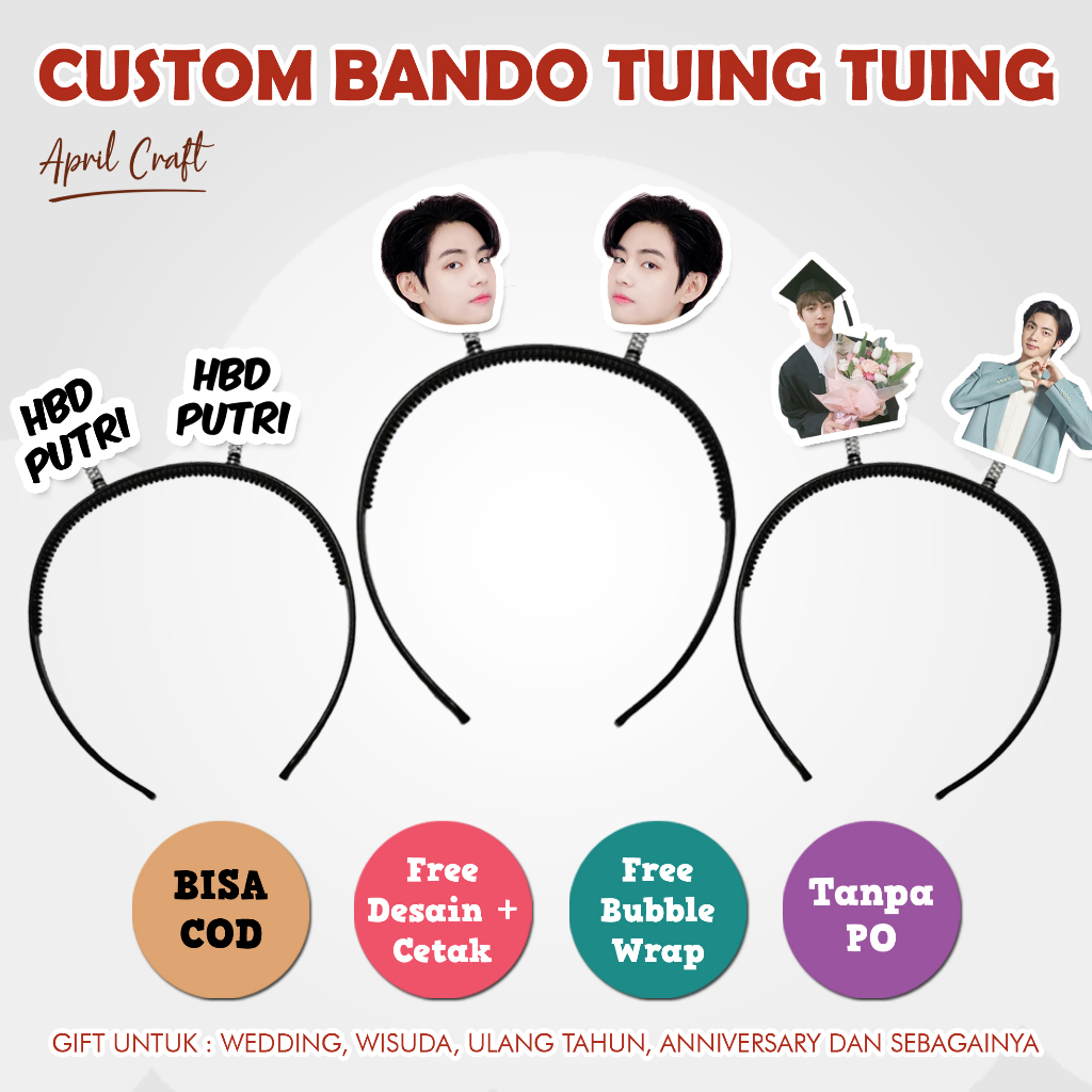 Jual Bando Tuing Custom Muka Tulisan Kado Wisuda Ulang Tahun Birthday ...
