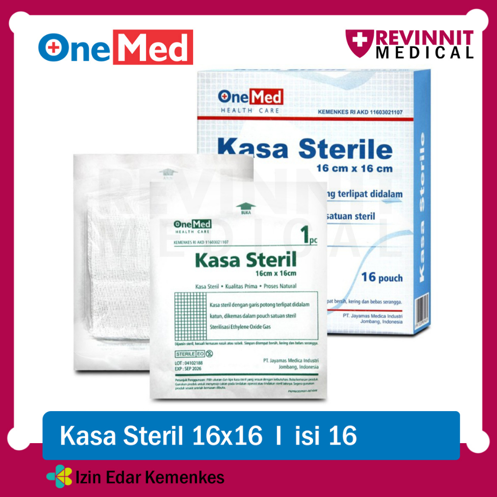 Jual Kasa Steril OneMed 16x16 Sterile Gauze Kassa Hidrofil One Med ...