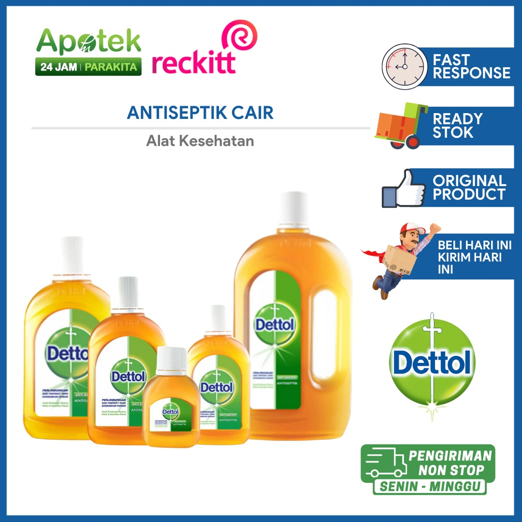 Jual Dettol Antiseptic Cair / Cairan Antiseptic / Desinfectan 750 ml ...