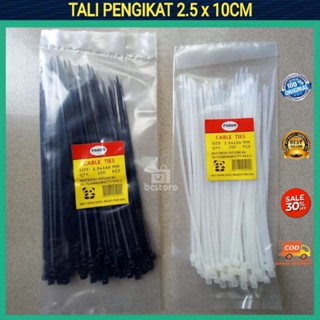 Jual KABEL PENGIKAT 2.5 x 100 MM (1 PACK isi ±100 Pcs) PUTIH dan HITAM - CABLE TIES PANDA 10 CM ...