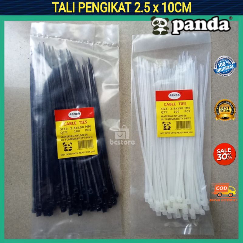 Jual KABEL PENGIKAT 2.5 x 100 MM (1 PACK isi ±100 Pcs) PUTIH dan HITAM ...