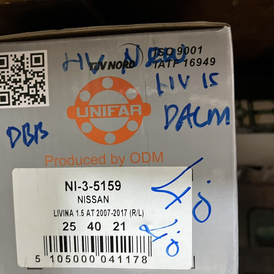 Jual UNIFAR CV Joint As Roda Dalam Nissan Livina L10 1.5AT (NI-3-5159 ...