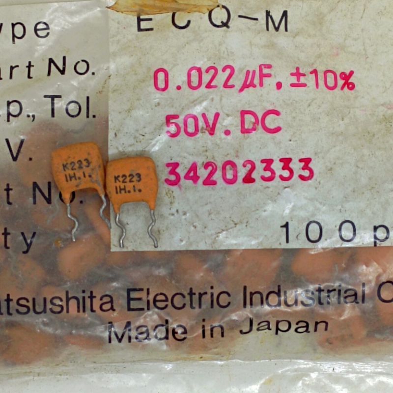 Jual T-Audio 22nF 22n 0.022uF 50V Matsushita Panasonic ECQ M Capacitor ...