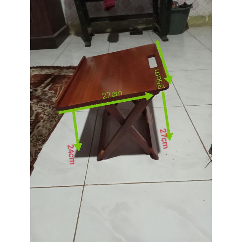 Jual Meja Mengaji Plitur,Miring Papan Utuh Nglipat ke Samping, uk ...