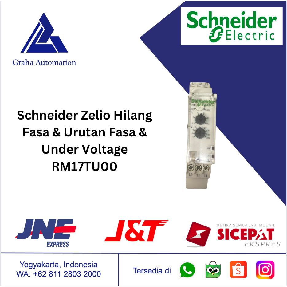 Jual Schneider Zelio Hilang Fasa & Urutan Fasa & Under Voltage RM17TU00 ...