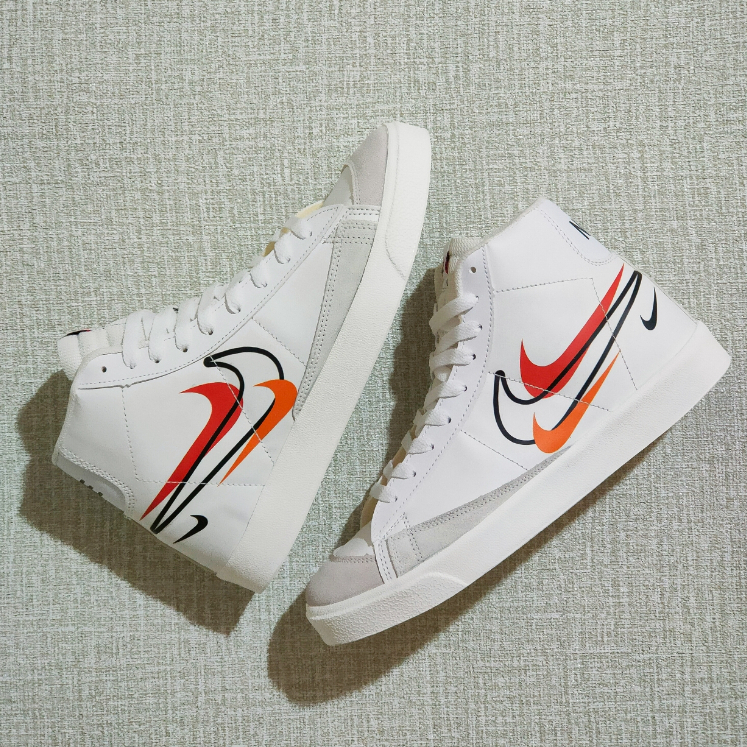 Jual Sepatu Pria Sneakers Blazer Mid 77 Multi-Swoosh White | Shopee ...