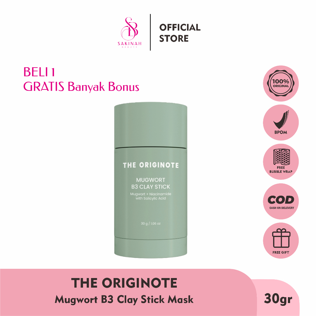 Jual The Originote Mugwort B3 Clay Stick Mask - Masker Wajah Mugwort ...